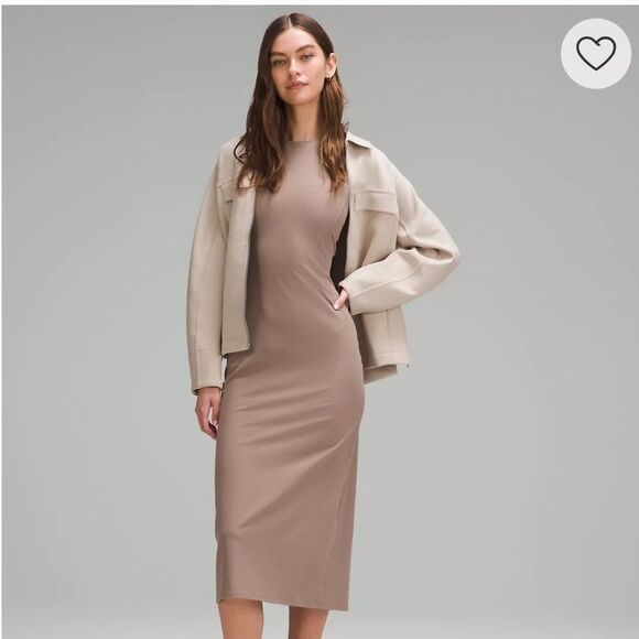 lululemon athletica | Dresses | Nwt 8 All Aligned Ribbed Midi Dress ...